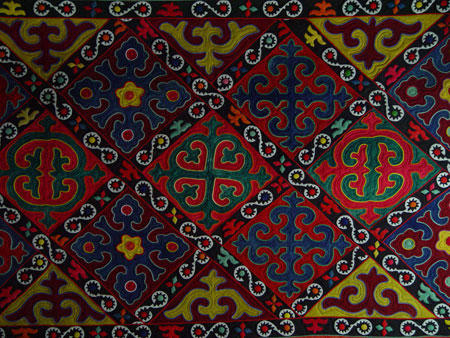 Kyrgyz Carpets -a traditional Kyrgyz thick felt carpet Shyrdak